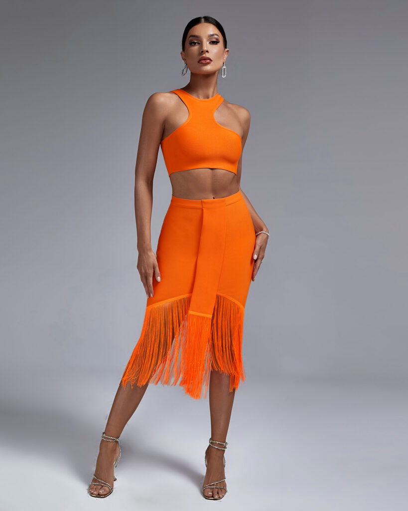 Modern Two-Piece Midi Bodycon Dress | ShapeMiNow